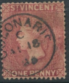 1888 COLONARIE C AU 18 88 small St Vincent cds village postmark